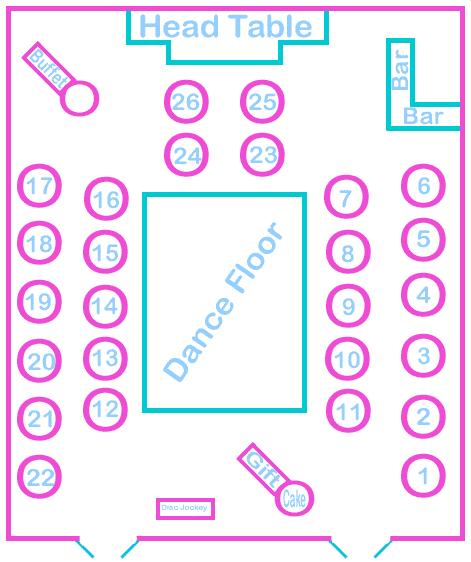 Marygold Manor - The Main Hall Layout